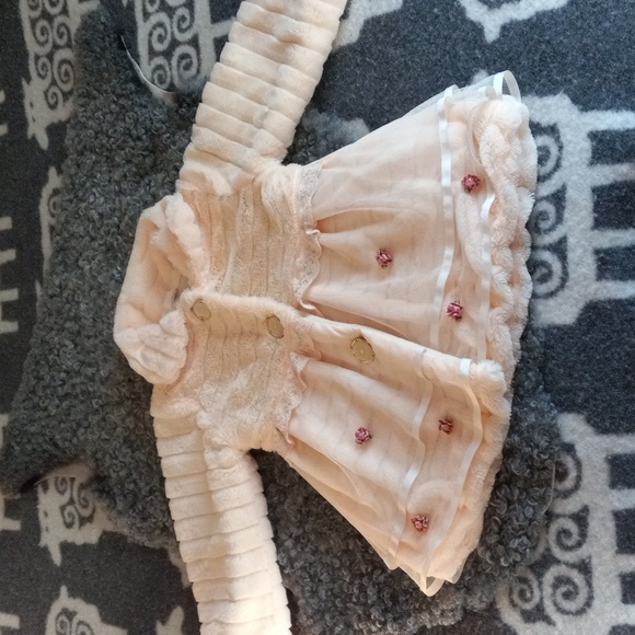 Jackets & Coats | Soft Spring Peach Colored Coat With Floral Adornments ...